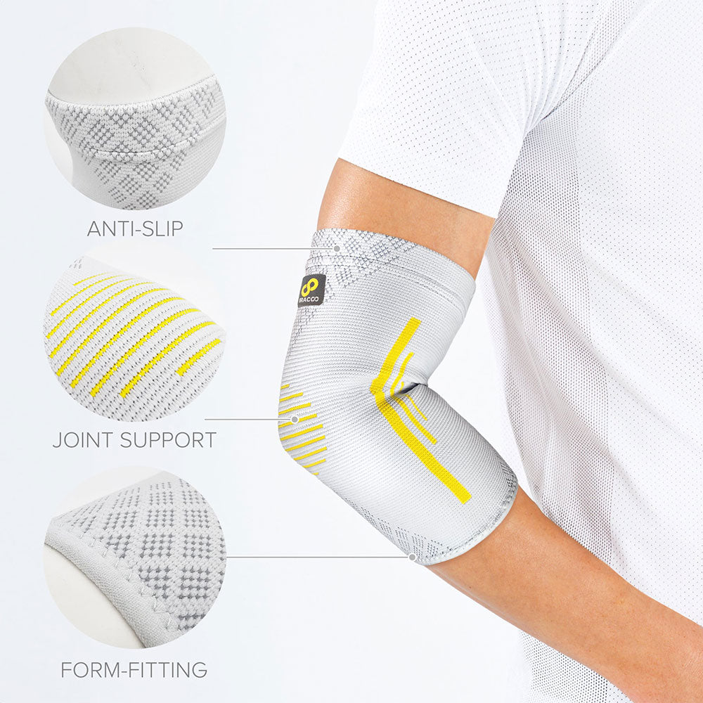NEW ! ! BRACOO EE92 Elbow Fulcrum Sleeve Breathable & 4-way stretc ...